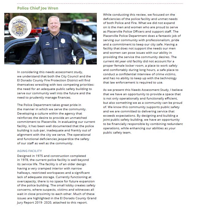 City of Placerville California - Police and Fire Public Safety Building ...